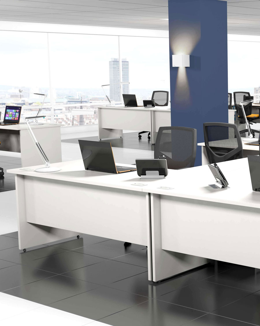 Satellite Wave Panel Desk - Left Hand